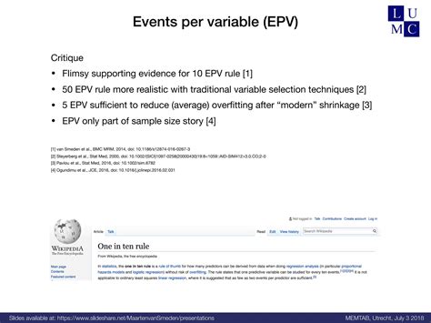 Sample Size For Binary Logistic Prediction Models Beyond Events Per