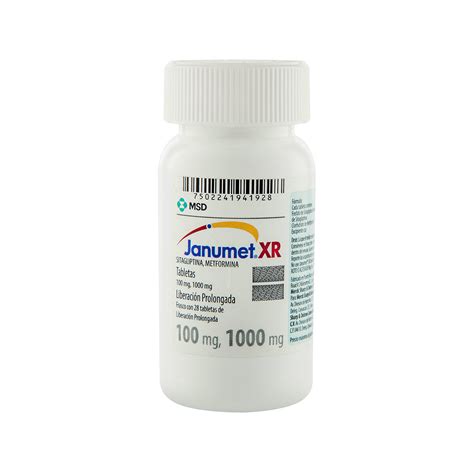 Janumet Xr 100mg1000mg 28 Comprimido Distribuidor De Msd Cohen