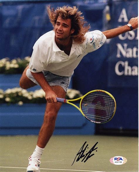 Andre Agassi Young Signed 8x10 Photo Certified Authentic Psadna Coa