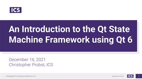 Introduction To The Qt State Machine Framework Using Qt 6 Pdf