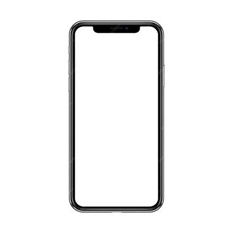 빈 흰색 화면이 스마트 폰 프리미엄 벡터