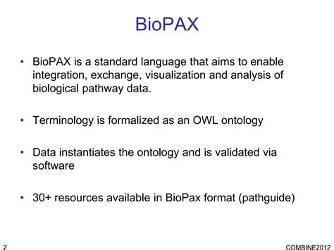 Biopax Models And Pathways Ppt