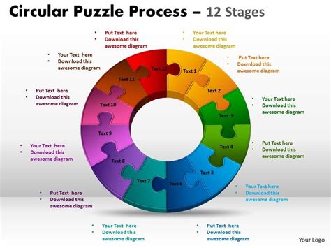 Components Circular Puzzle Process Presentation Graphics Presentation PowerPoint Example
