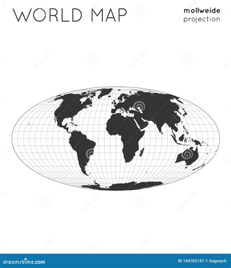World Map Stock Vector Illustration Of Contour Detailed 144702147