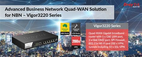 Advanced Business Network Quad Wan Solution For Nbn Vigor3220 Series I Lan Technology