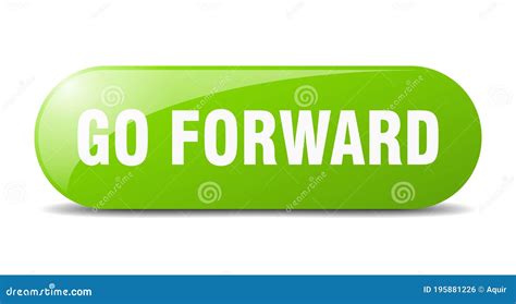 Go Forward Button Go Forward Sign Key Push Button Stock Vector