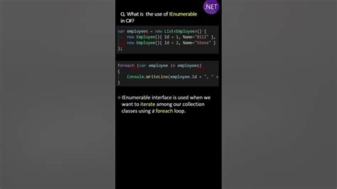 What Is The Use Of Ienumerable In C Youtube