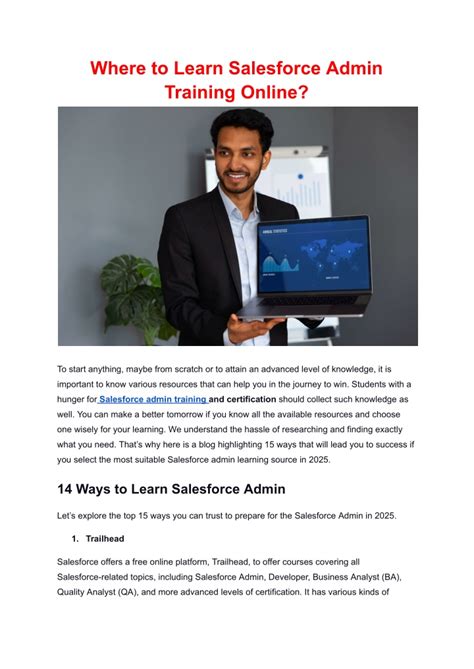 Ppt Where To Learn Salesforce Admin Training Online Powerpoint