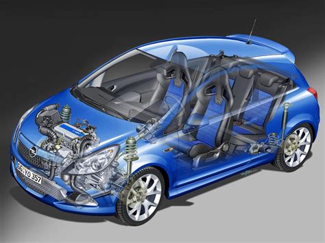 Opel Corsa D 2007 Cutaway Drawing In High Quality