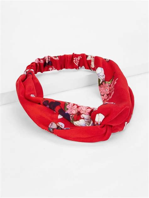 Knot Design Calico Pattern Headband