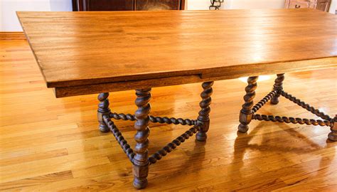 Antique Danish Dining Table With Turned Legs 19th Century At 1stdibs