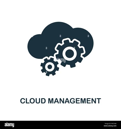 Cloud Management Icon Monochrome Style Design From Big Data Collection Ui Pixel Perfect