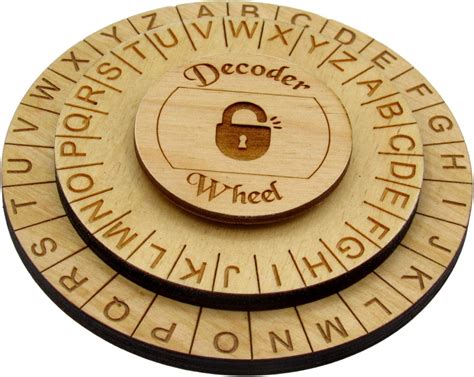 Creative Escape Rooms Wooden Caesar Cipher Secret Decoder