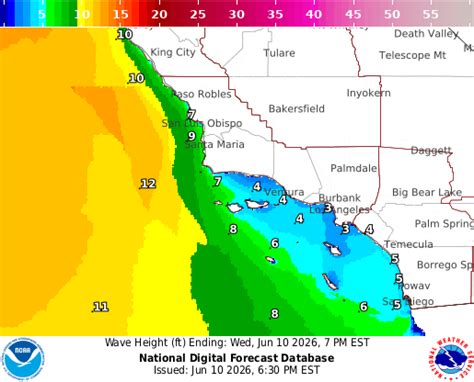 Noaa Graphical Forecast For Los Angeles Oxnard Ca