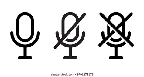 Microphone Icon On Off Microphone Button Stock Vector Royalty Free Shutterstock