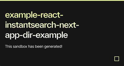 Example React Instantsearch Next App Dir Example Codesandbox