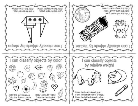 Classifying Objects By Size Shape Texture And Color Booklet English