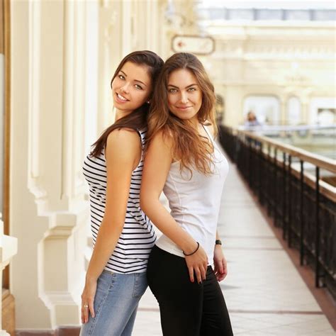 Premium Photo Lifestyle Portrait Of Two Beautiful Best Friends Girl
