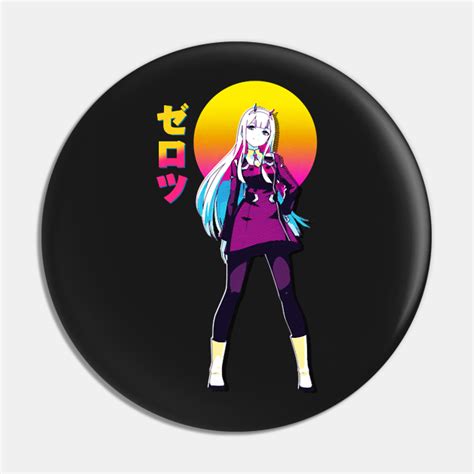 Zero Two Darling In The Franxx Anime Vaporwave Darling In The Franxx Pin Teepublic