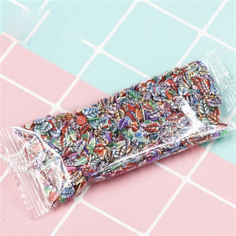 1000pcspack Nail Art Sticker 3d Fruit Fimo Slices Polymer Clay Diy