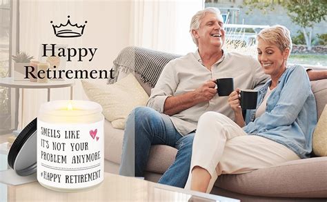 Niyewsor Retirement Ts For Women Men Happy Retirement Candle
