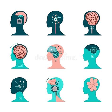 Artificial Intelligence Chat Bot Set Vector Illustration Isolated Stock Vector Illustration Of