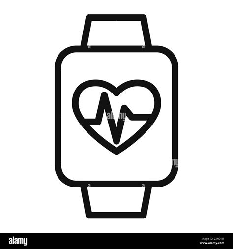 Smartwatch Icon Vector Symbol Or Sign Set Collection In Black And White