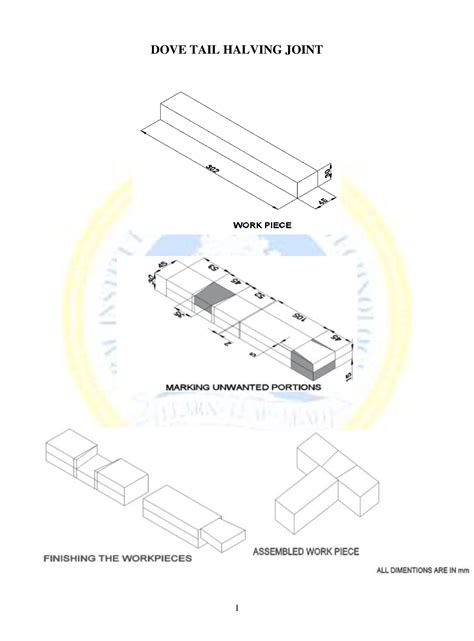 Dovetail Joint Making Dove Tail Halving Joint Dovetail Halving Joint Ex No Date Aim To