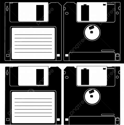 3개의 컴퓨터 플로피 디스켓 검은 사무실 상징 Png 일러스트 및 벡터 에 대한 무료 다운로드 Pngtree