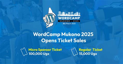 Micro Sponsor Tickets Wordcamp Mukono 2025
