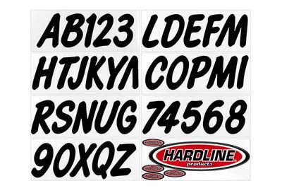 Hardline Boat Lettering Registration Kit 3 In 400 Black Solid
