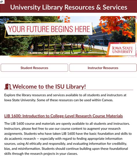 access lib 1600 through canvas university library
