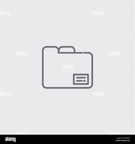 Open Folder Icon Of Grey Outline For Illustration Stock Vector Image Art Alamy