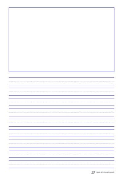 Free Printable Lined Paper For Kindergarten Your