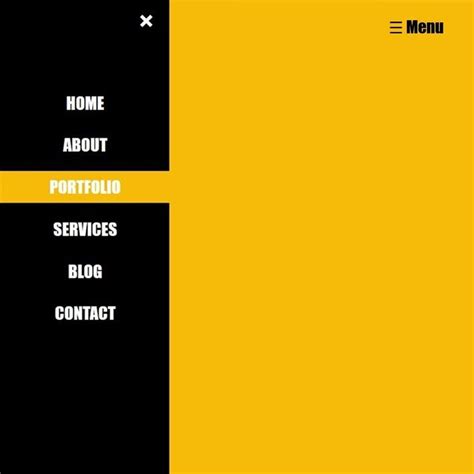 Animated Sidebar Navigation Web Design Sidebar Menu Design Web Design