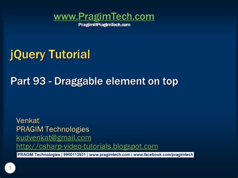 Sql Server Net And C Video Tutorial Draggable Element On Top