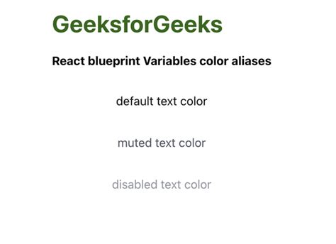 Reactjs Blueprint Variables Color Aliases Geeksforgeeks