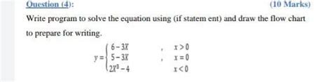 Solved Question 4 10 Marks Write Program To Solve The