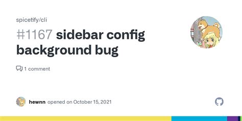 sidebar config background bug · issue 1167 · spicetify cli · github