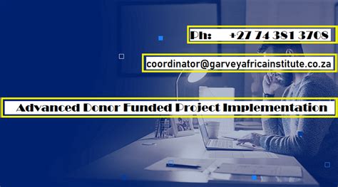 advanced donor funded project implementation short courses south africa