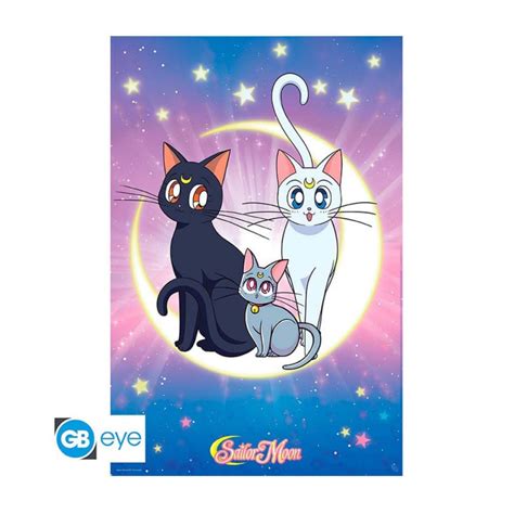 Luna Artemis And Diana Poster Sailor Moon