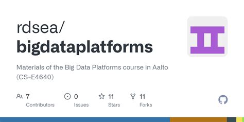 Github Rdsea Bigdataplatforms Materials Of The Big Data Platforms Course In Aalto Cs E