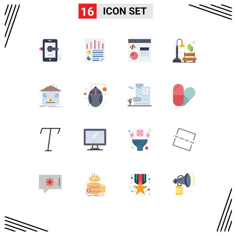 16 Thematic Vector Flat Colors And Editable Symbols Of Night City Report Programming Develop