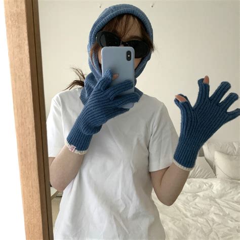 마이이너웨어 스마트폰 터치 손가락구멍 골지 롱 캐시미어 겨울 니트장갑 7color 위시버킷