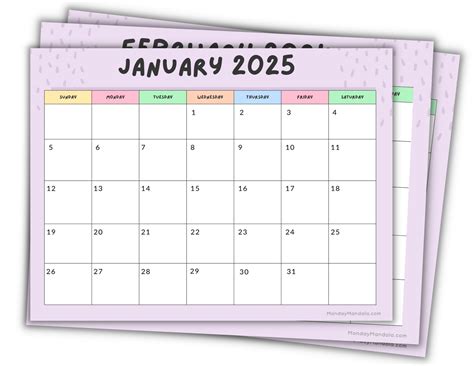 2025 Printable Calendars 56 Free Pdf Printables Calendar Printables