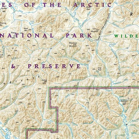 Gates Of The Arctic National Park And Preserve Map Trails Illustrated