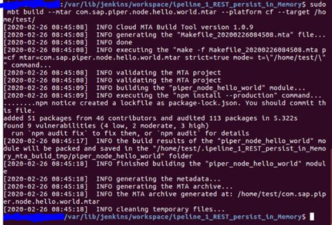 mtabuild step fails with the mbt tool · issue 1229 · sap jenkins
