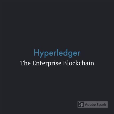101 Blockchains On Linkedin Meet Hyperledger The Enterprise Blockchain This Video Was Made