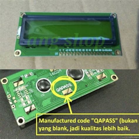 jual lcd 16x2 lcd display 16x2 1602 qapass character backlight biru