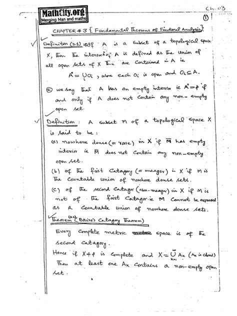 Functional Analysis Ch03 Fundamental Theorems Of Functional Analysis